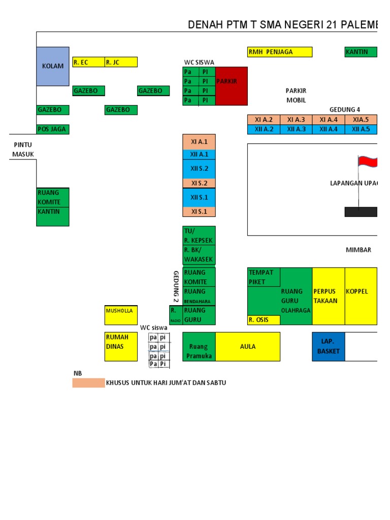 Denah PTM T 2021 | PDF