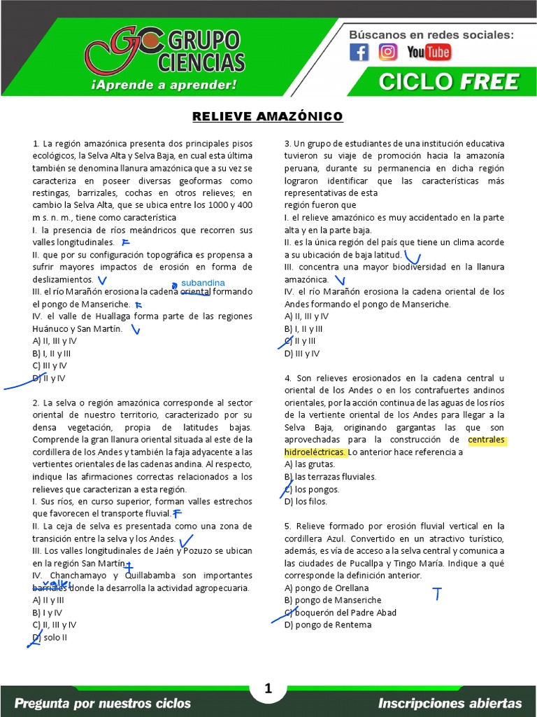 Relieve Amazónico | PDF | Andes | Entorno natural