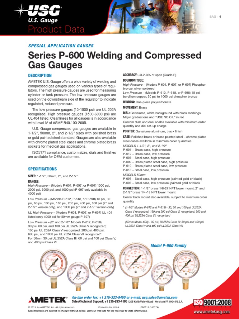 Manometros Usg | PDF | Pressure Measurement | Pressure