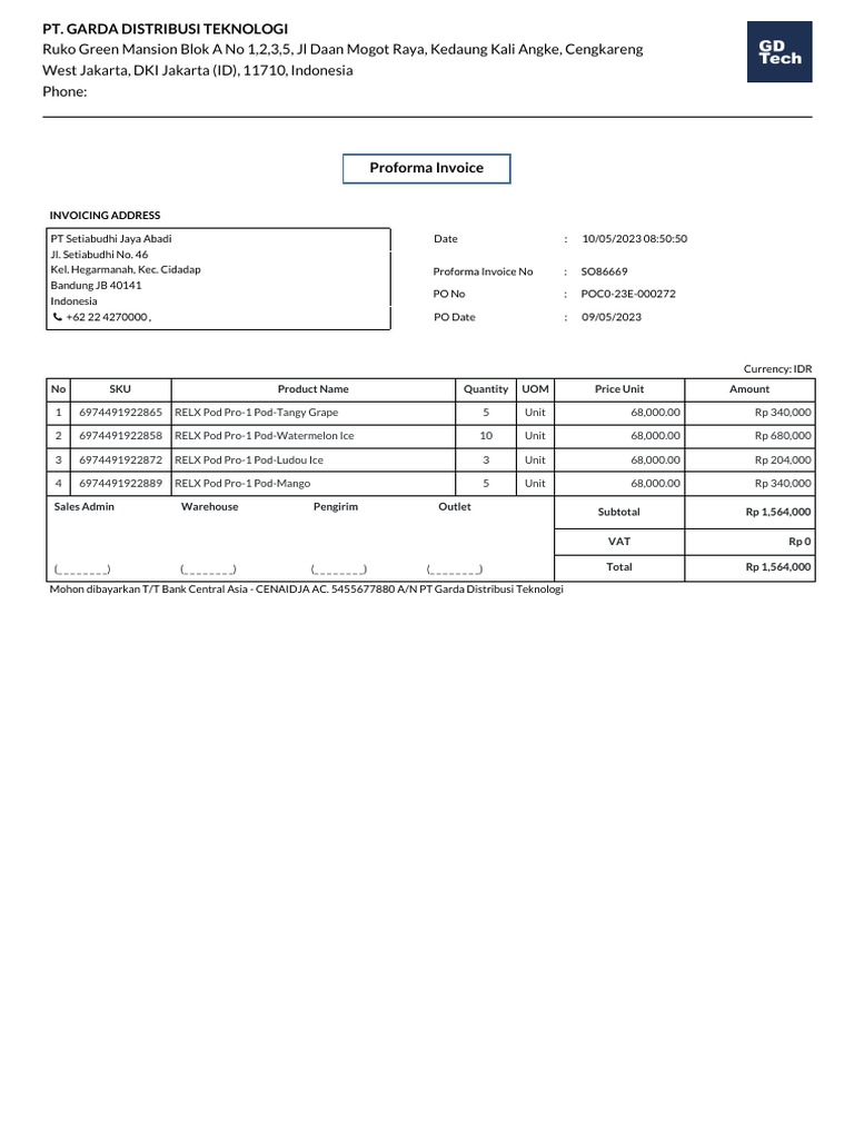 Pro-Forma - So86669 | PDF