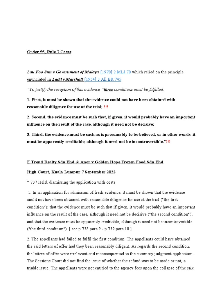 Order 55 Rule 7 | PDF | Evidence | Appeal