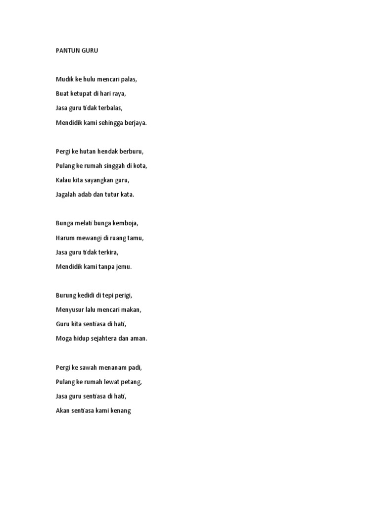 Pantun Guru | PDF