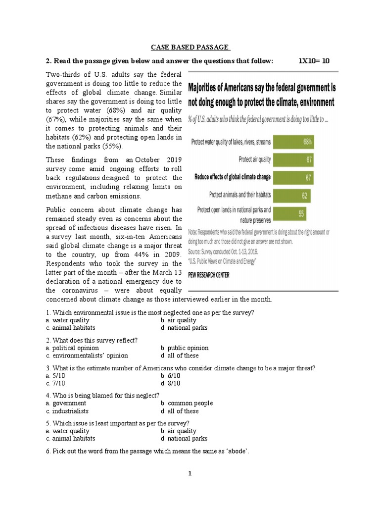 Case Based Passage Iii | PDF | Climate Change | Air Pollution