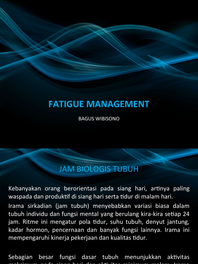 Fatigue Management | PDF