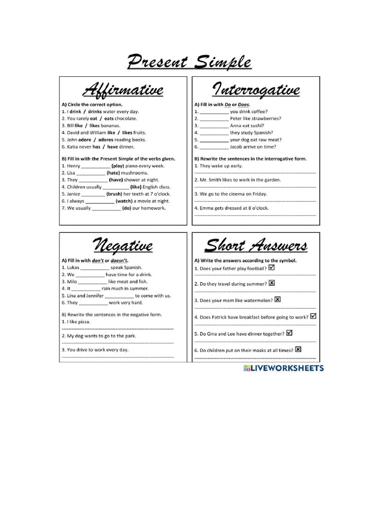 Ejercicios PTE SIMPLE, IMPERATIVES ADV FREQ | PDF