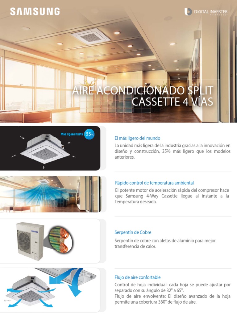 SAMSUNG AC 4WAY 82c5X11PLG ESP Samcol-Low-1 | PDF | Mecánica de Medios ...