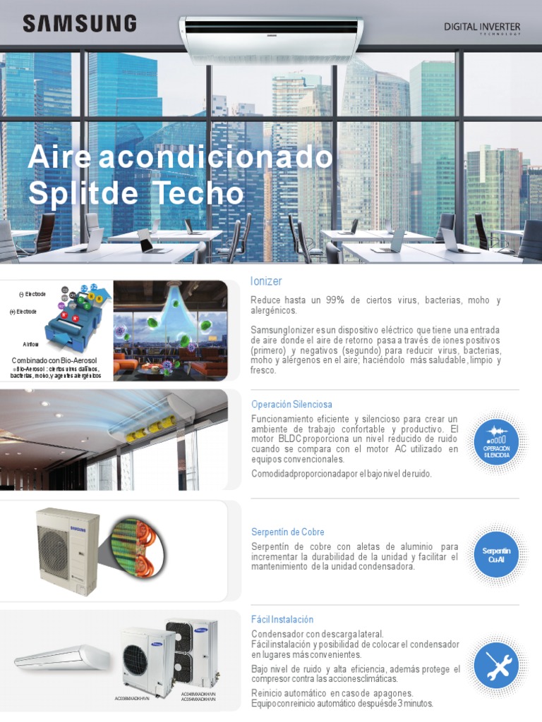 Samsung 2020 Bigceiling Ac Split 85X11PLG Esp-Compressed | PDF | Ingeniería Termodinámica ...