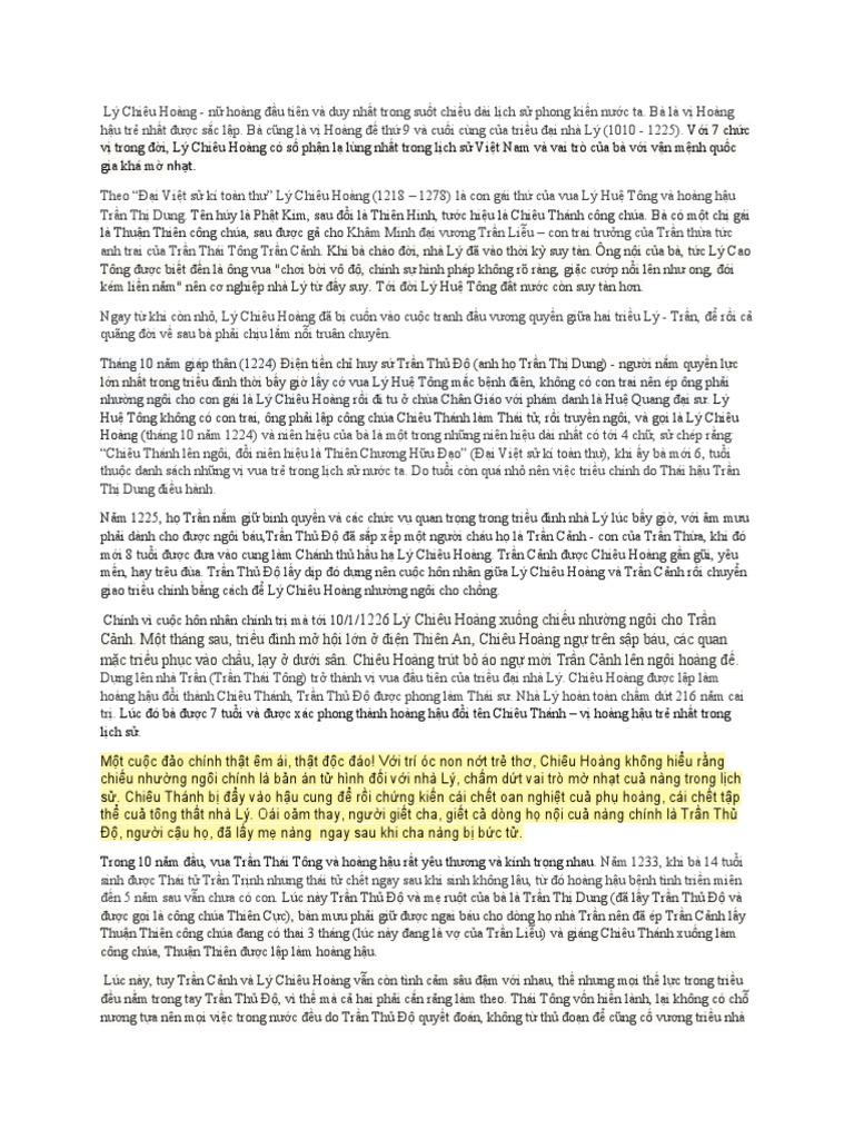 Lý Chiêu Hoàng | PDF
