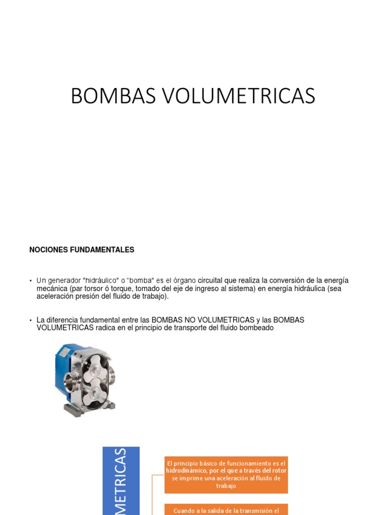 Bombas Volumetricas | PDF | Engranaje | Bomba