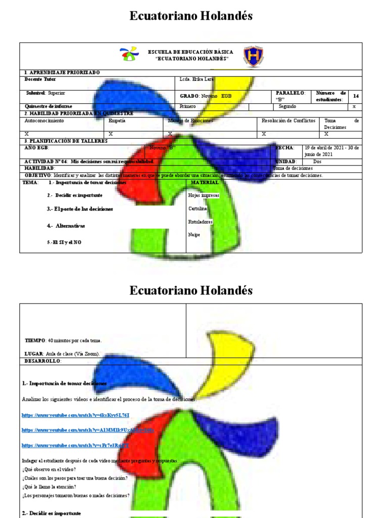 Planificacion DHI-U4-9no Correcciòn | PDF | Toma de decisiones