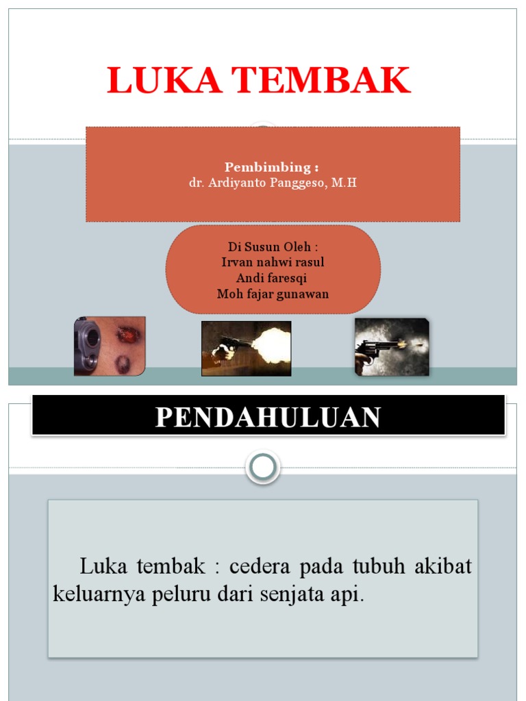 Identifikasi Luka Tembak Forensik | PDF