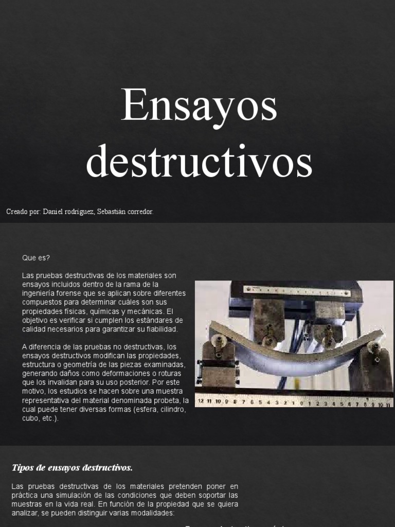 Ensayos Destructivos Sebastian C, Daniel G | PDF | Dureza | Deformación ...