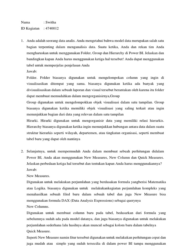 Panduan Relasi dan Fitur Power BI | PDF