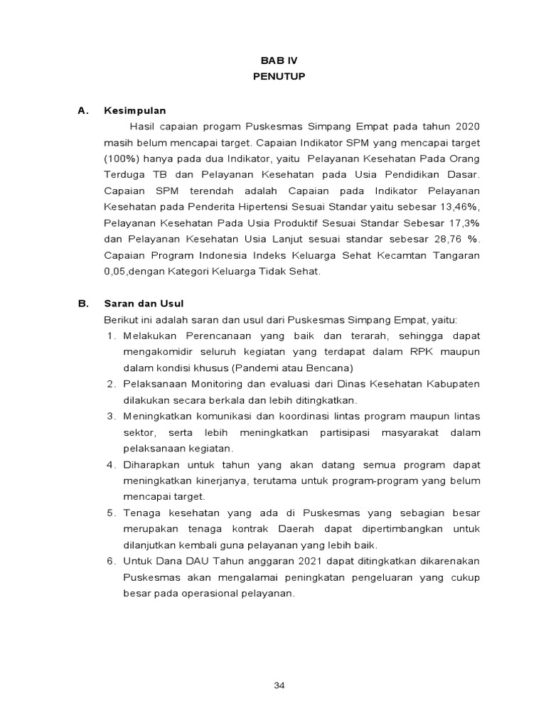 BAB IV PENUTUP Fix | PDF | Bisnis