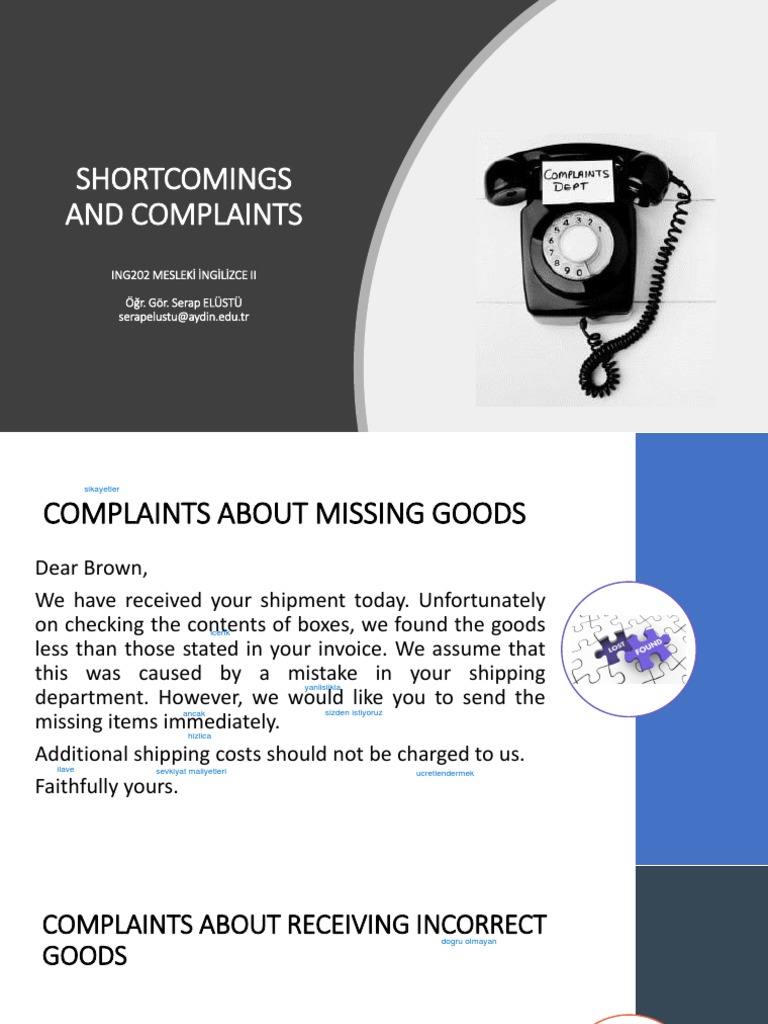 Shortcomings and Complaints | PDF | Business | Private Law