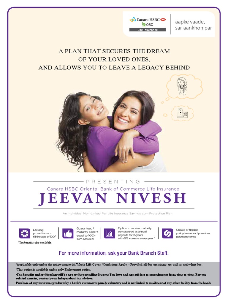 Jeevan Nivesh Product Brochure New | PDF