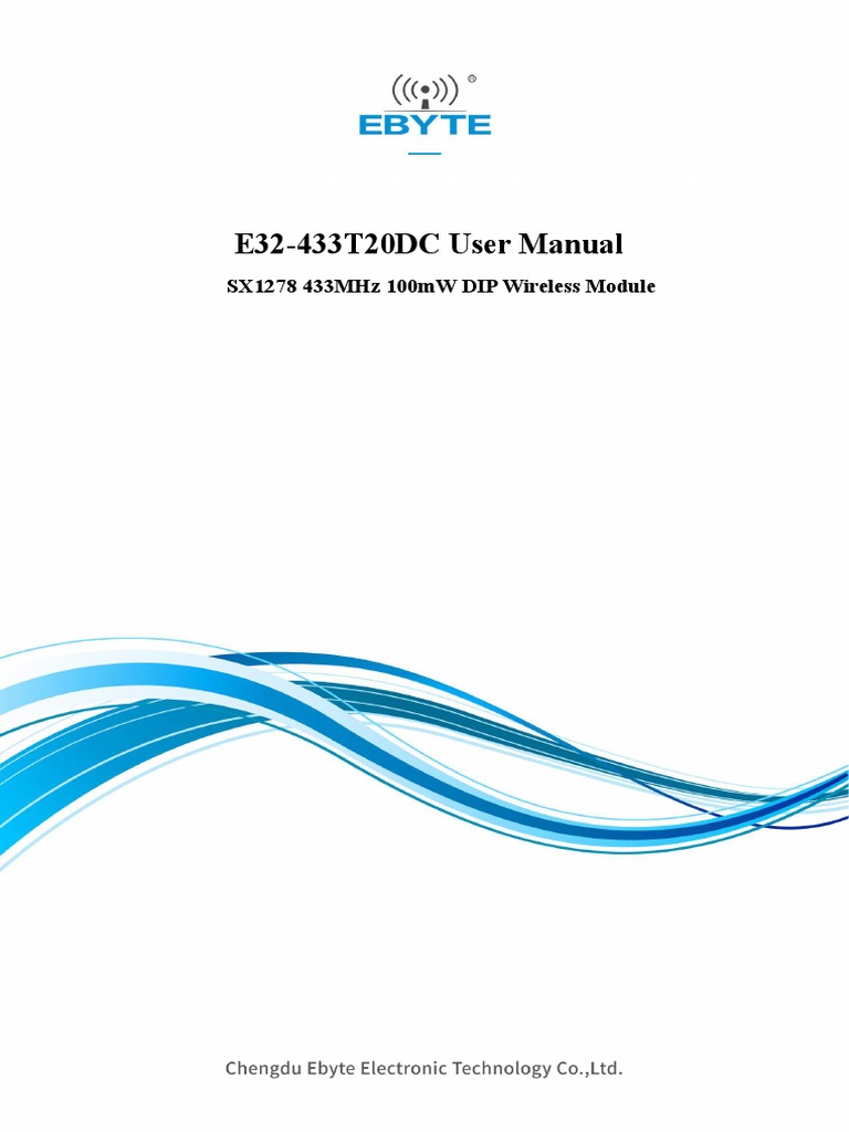 E32-433T20DC Usermanual EN v1.6 | PDF | Power Supply | Radio E32-433T20DC Usermanual EN v1.6 | PDF | Power Supply | Radio