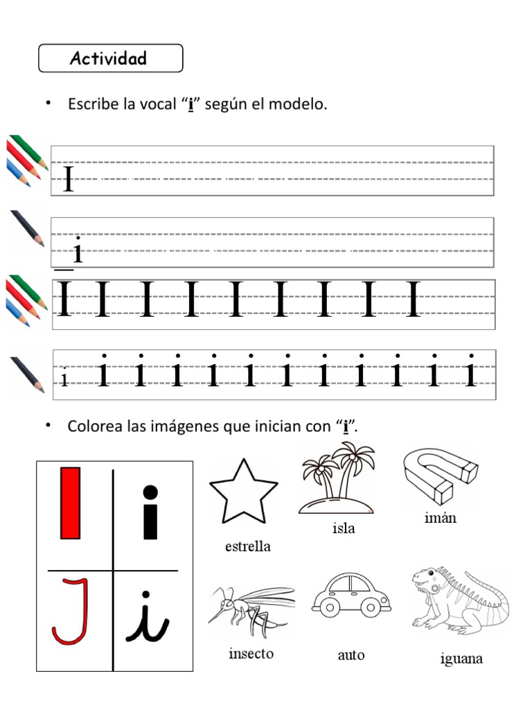 Escritura Letra I | PDF