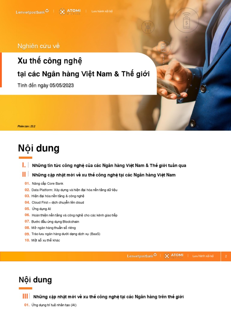 Nghien Cuu Xu Huong Cong Nghe Tai Ngan Hang Viet Nam Va The Gioi Final PDF | PDF