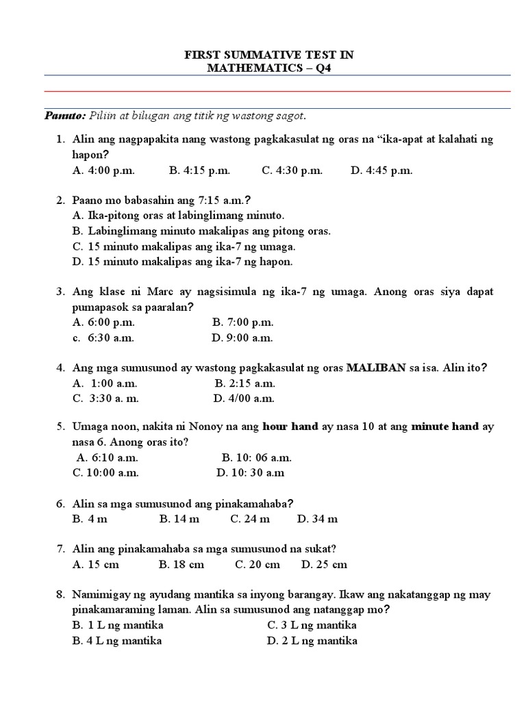 ST1 - Q4 - English 2 | PDF