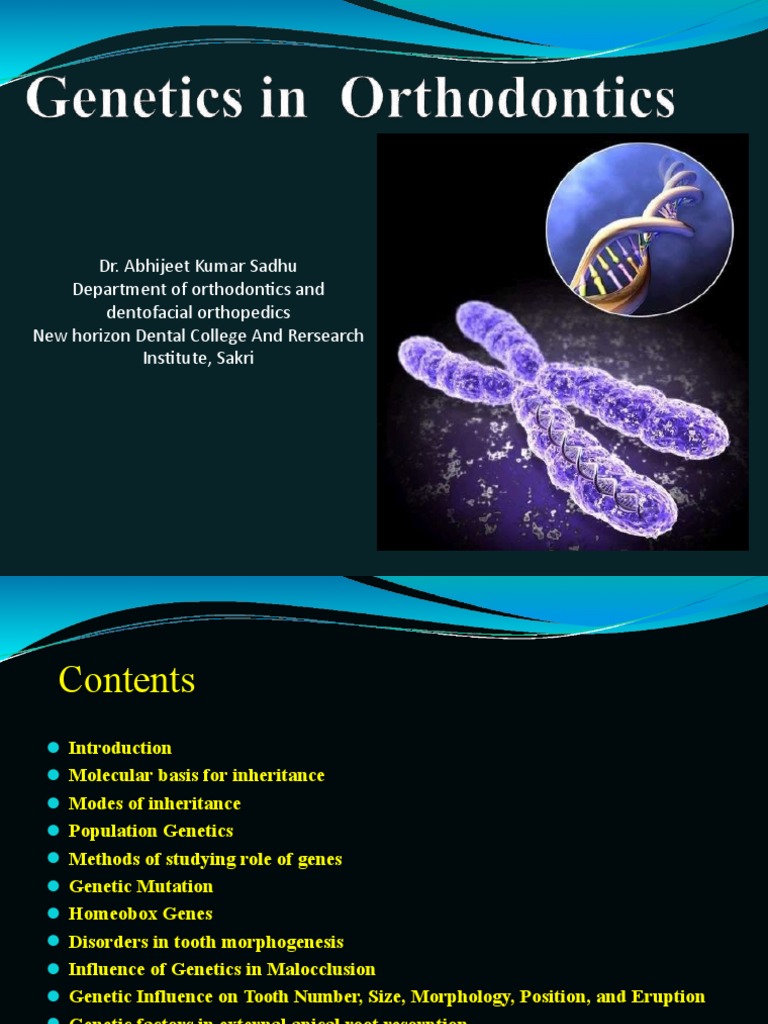 Genetic Insights in Orthodontics | PDF | Twin | Genetics