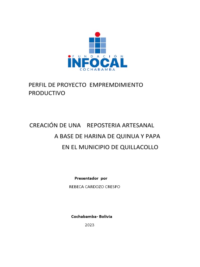 Repostería Artesanal de Quinua y Papa | PDF | Vitamina | Quinua
