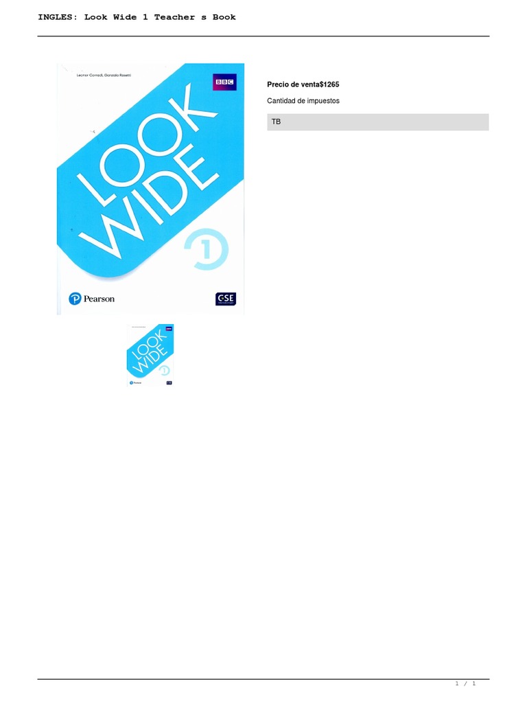 Look Wide 1 Teacher-S Book-9789876154437-Detail | PDF