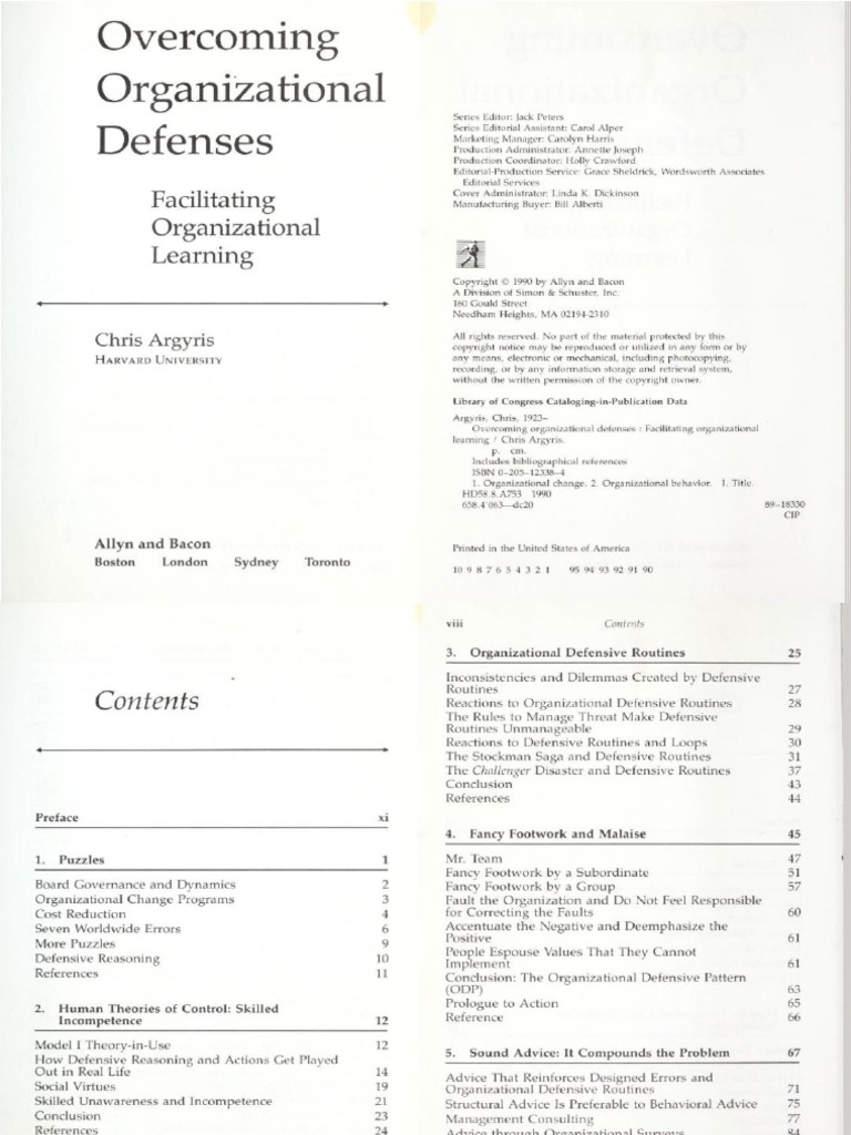 Libro-Overcoming Organizational Defenses | PDF