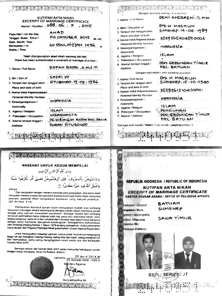 Kutipan Akta Nikah Kristen 2023 | PDF