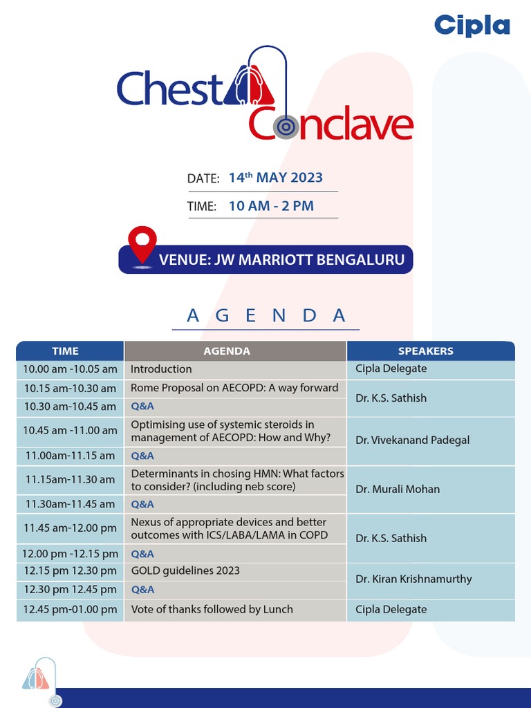 Chest Conclave - Agenda PDF | PDF