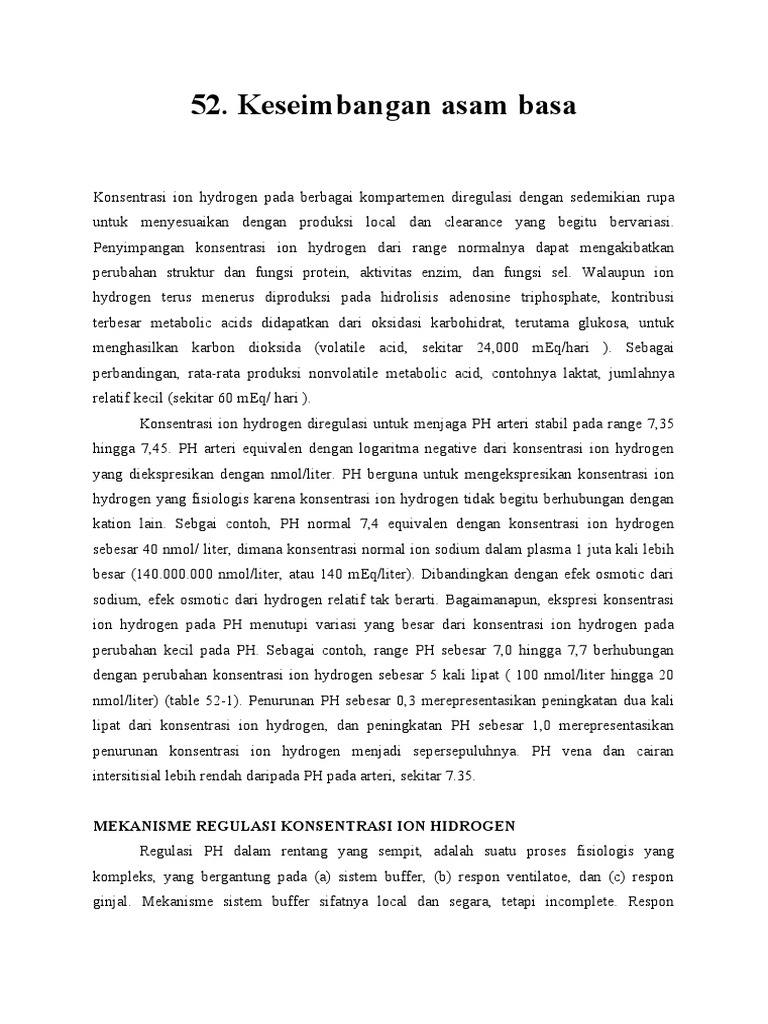 Keseimbangan Asam Basa | PDF