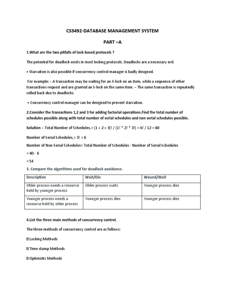 CS3492-DBMS Questions and Answers | PDF | Databases | Information Retrieval