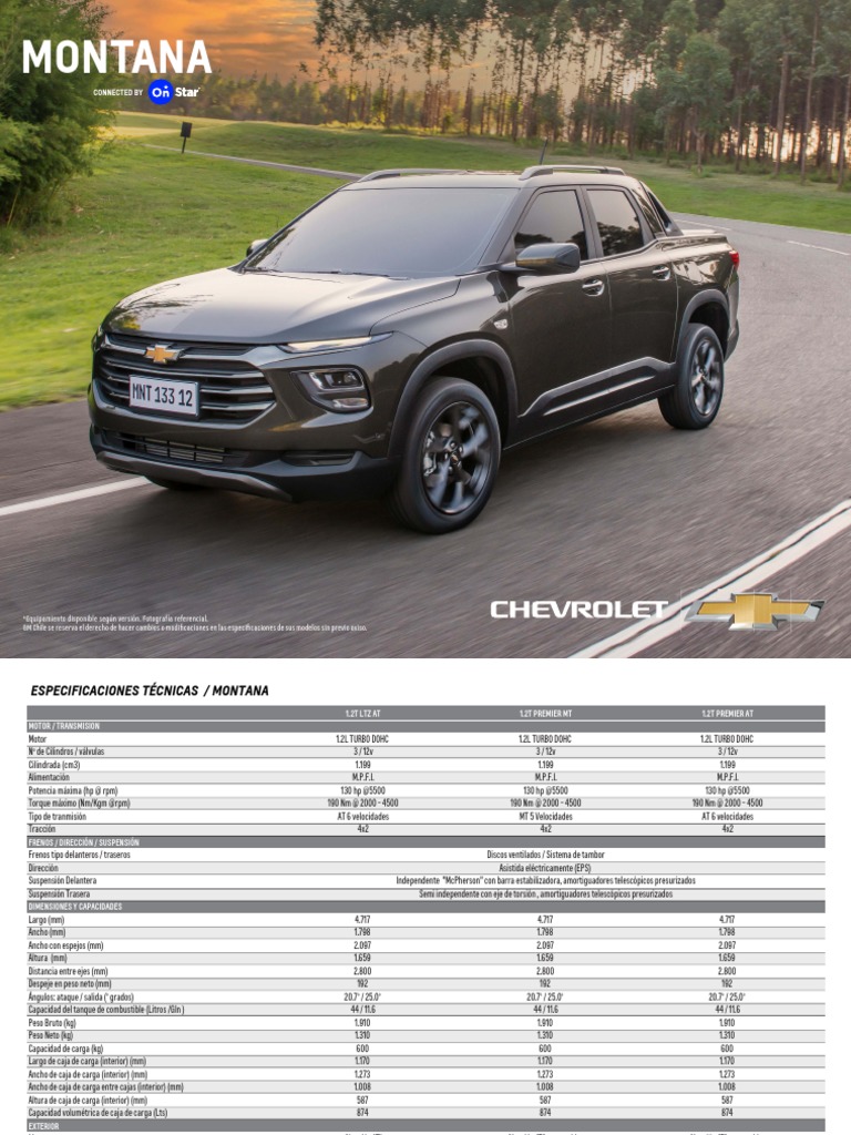 Ficha Tecnica Montana | PDF | Vehículo de motor | Vehículos