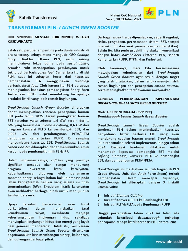 42. Materi CoC Nasional-rubrik transformasi | PDF