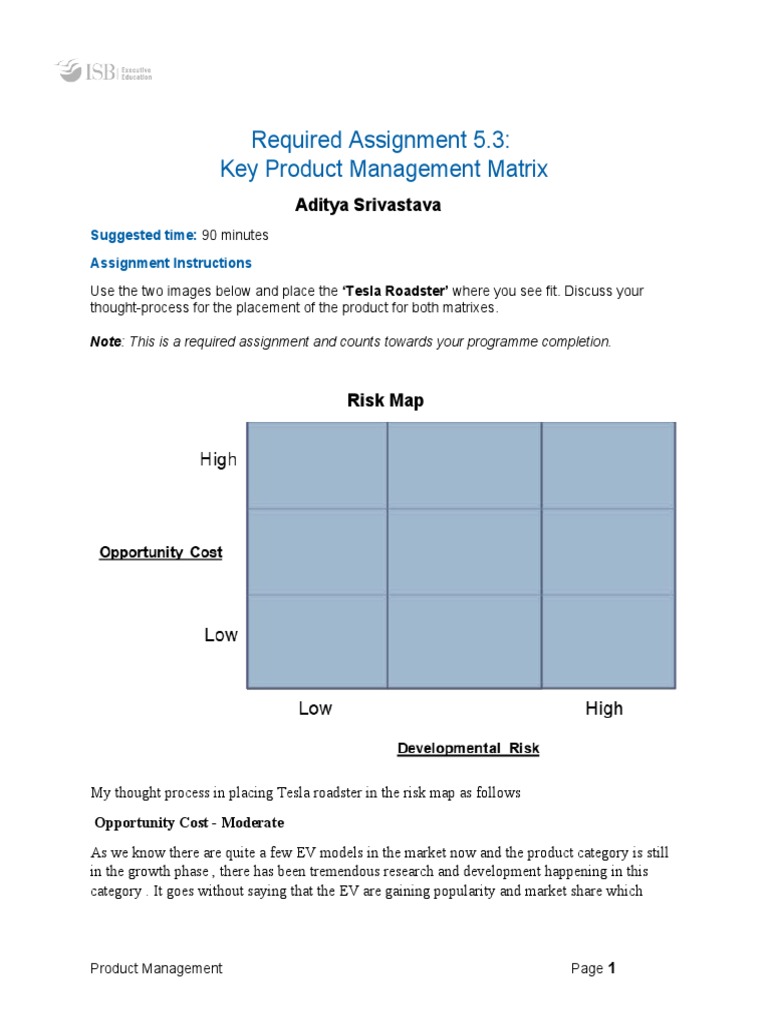ISBPM Assignment 5.3 Aditya Srivastava | PDF | Electric Vehicle | Business