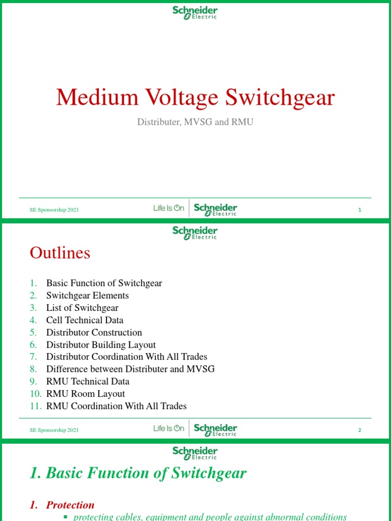 Lec.02 - Medium Voltage Switchgear | PDF | Electrical Engineering | Energy Technology