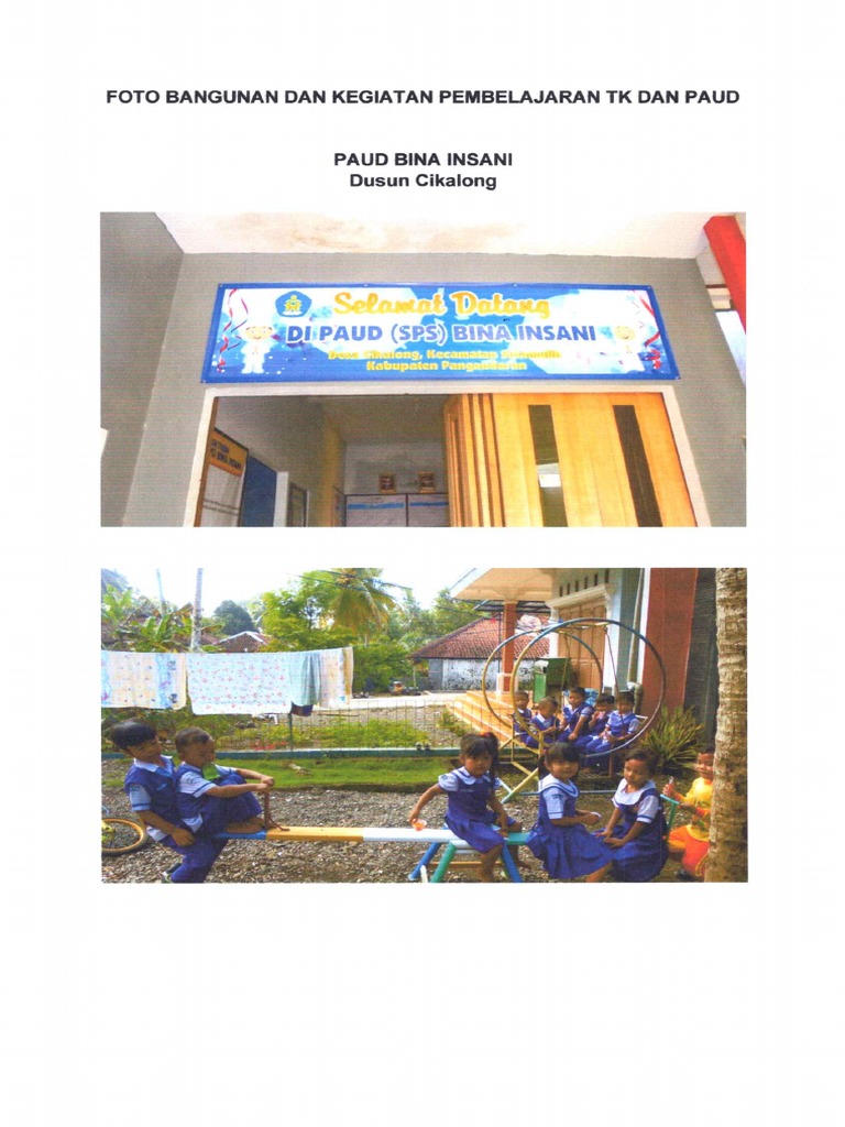 Foto Pendukung Paud-Hi | PDF