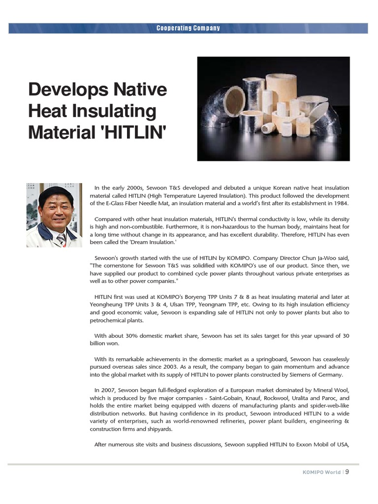 KOMIPO 4월 9 - HITLIN PDF | PDF | Thermal Insulation | Power Station