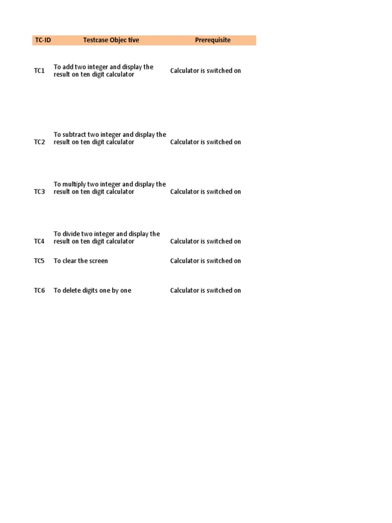 Test Case For Calculator Pdf Computer Engineering Computer