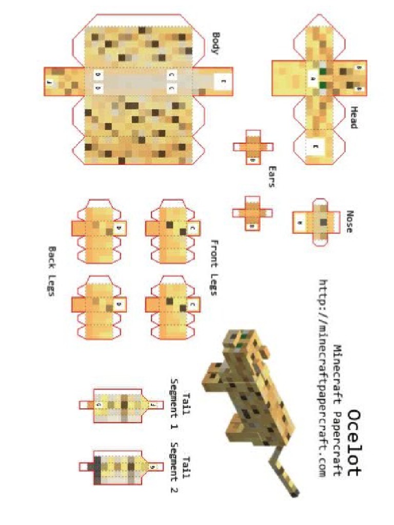 Minecraft Papercraft Dog