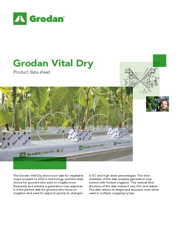 Grodan_PDS_Vital-Dry_V1_EN.pdf | PDF | Irrigation | Food Industry