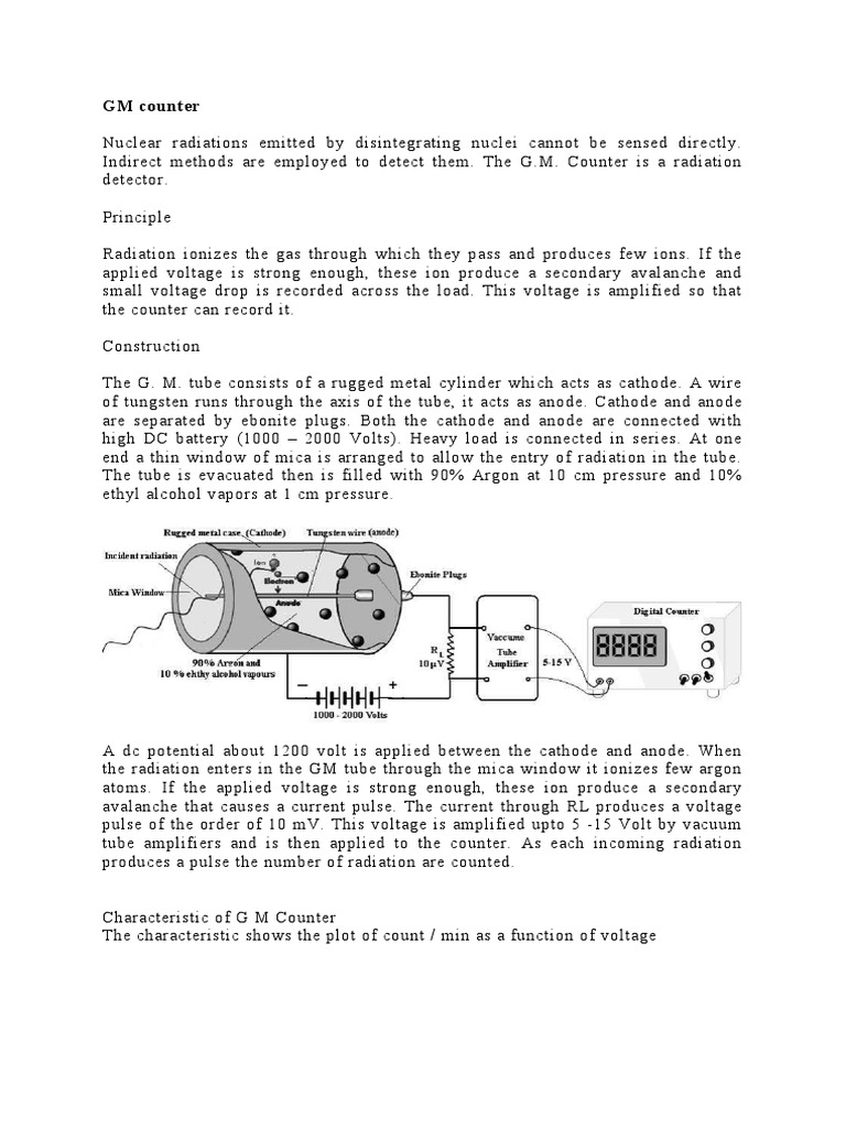 GM Counter, Liquid Drop Model | PDF | Vacuum Tube | Atomic Nucleus