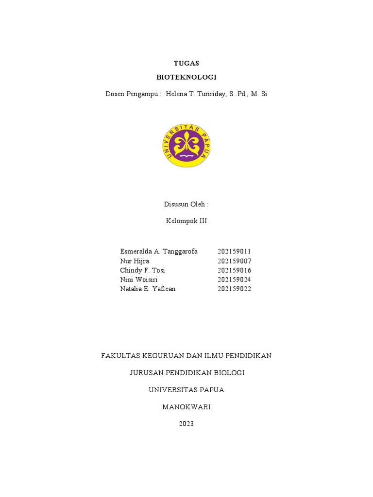 Tugas Bioteknologi Kel. Iii | PDF