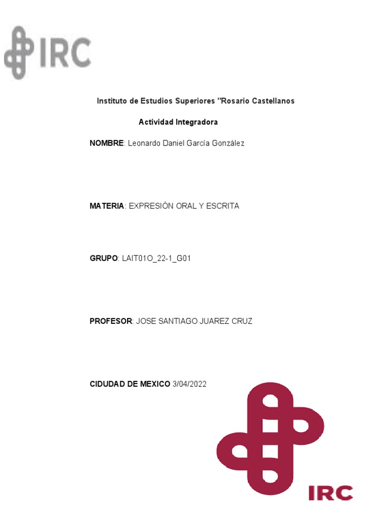 Leonardo Garcia U4A1 | PDF | México