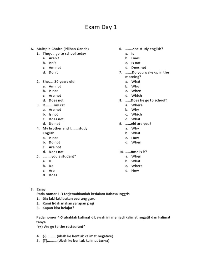 Kindergarten Writing Exam Format | PDF
