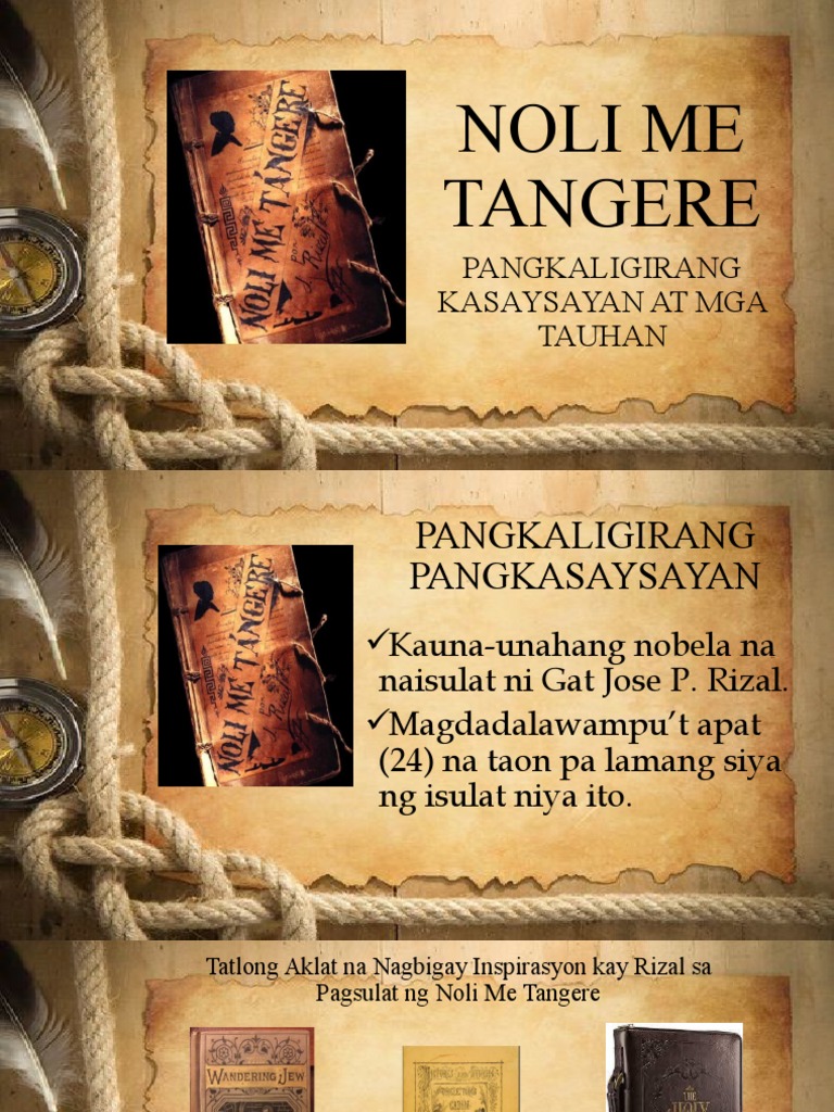 NOLI_ME_TANGERE_(kasaysayan_at_tauhan).pptx | PDF