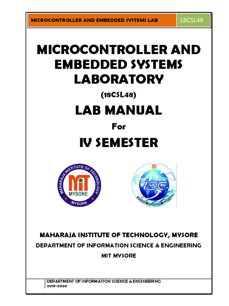 MES Lab Manual PDF | PDF | Central Processing Unit | Microcontroller