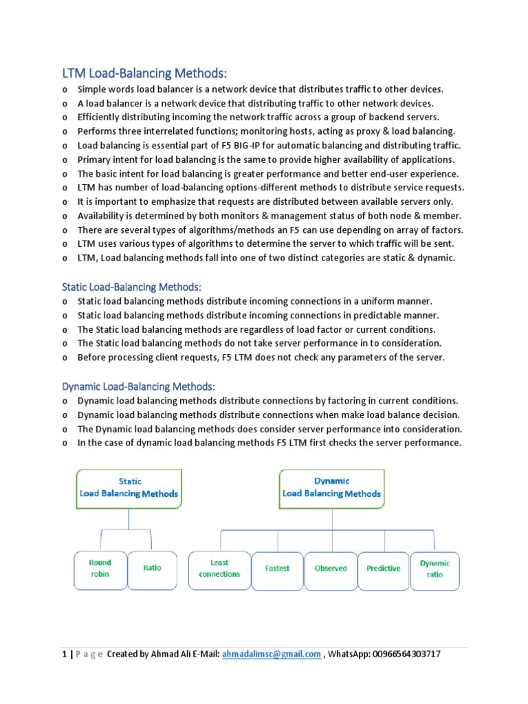 Static Load Balancing Methods Pdf Load Balancing Computing Port Computer Networking