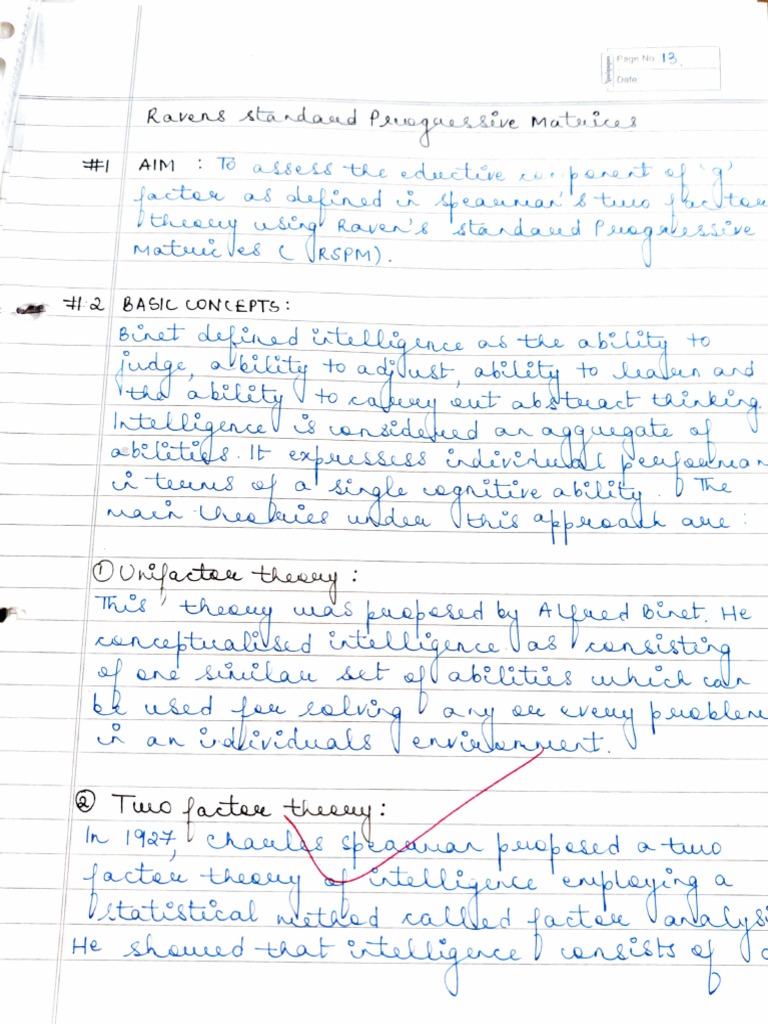Cognitive Assessment Concepts | PDF
