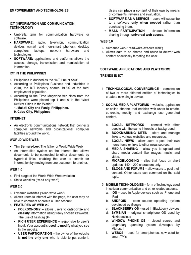 Emp Tech - Reviewer | PDF | Malware | World Wide Web